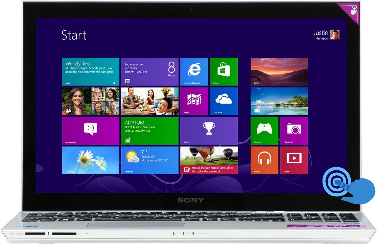 SONY Ultrabook VAIO T Series Intel Core i7-3537U 8GB Memory 1TB HDD 32 ...