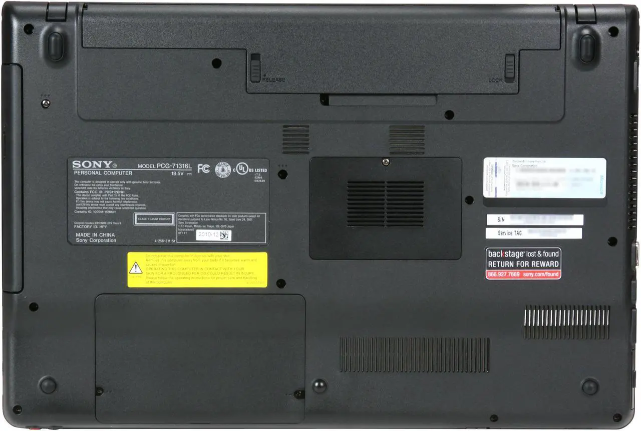 SONY Laptop VAIO EB Series Intel Core i3-380M 4GB Memory 500GB HDD ...