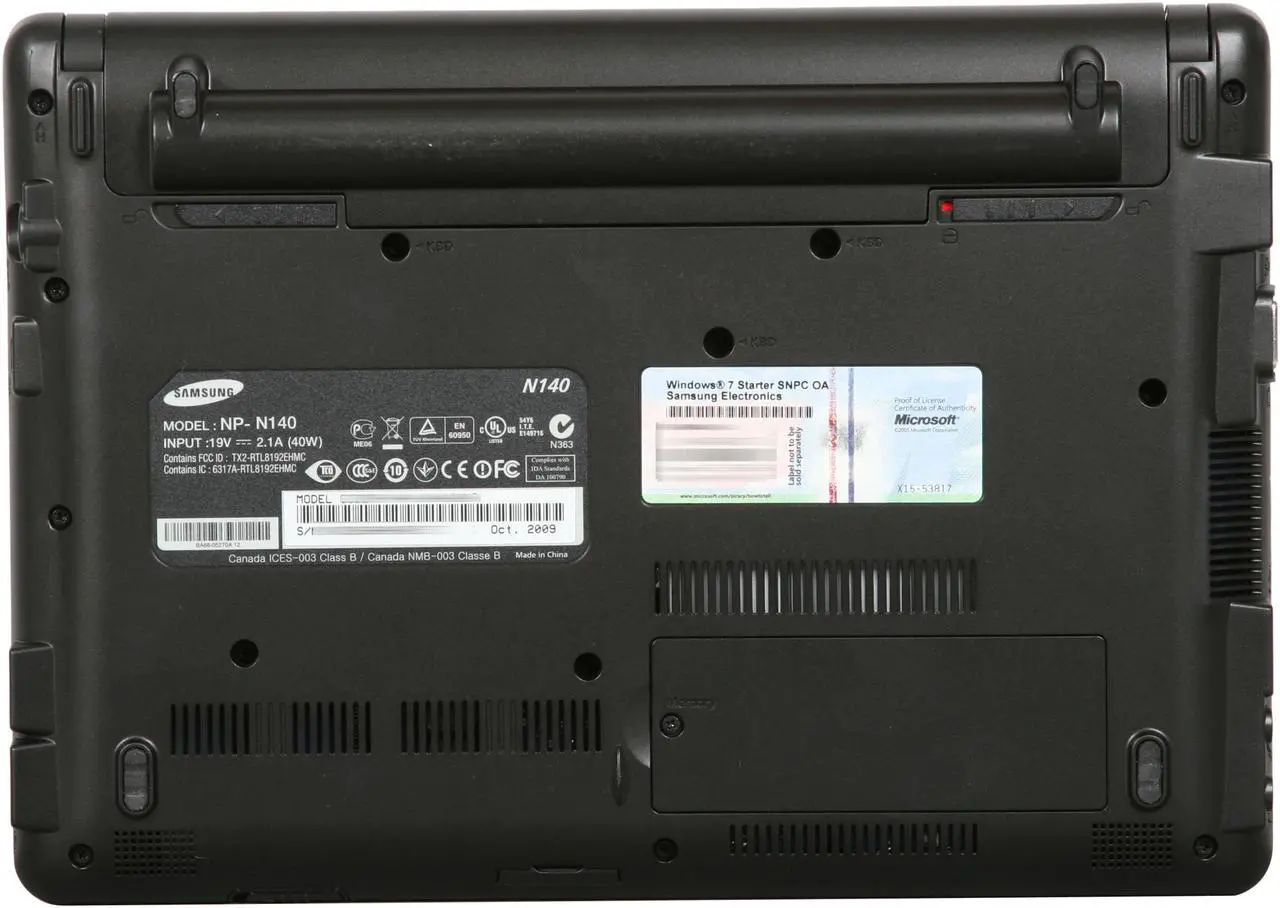 SAMSUNG N140-14B Sapphire Blue 10.1" WSVGA Netbook - Newegg.com