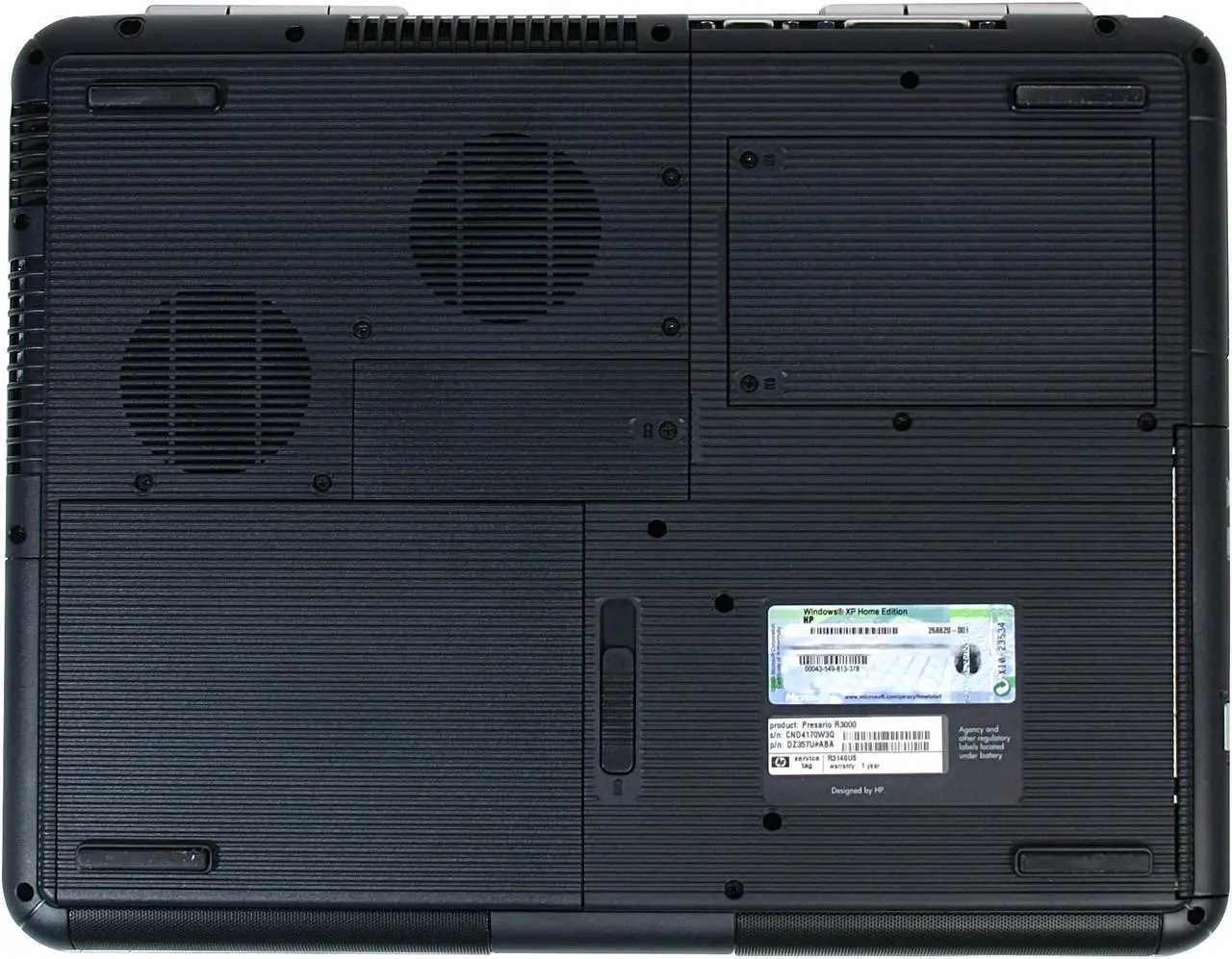 HP Laptop 3000+ 512MB Memory 60GB HDD NVIDIA GeForce4 420 Go 15.4 ...