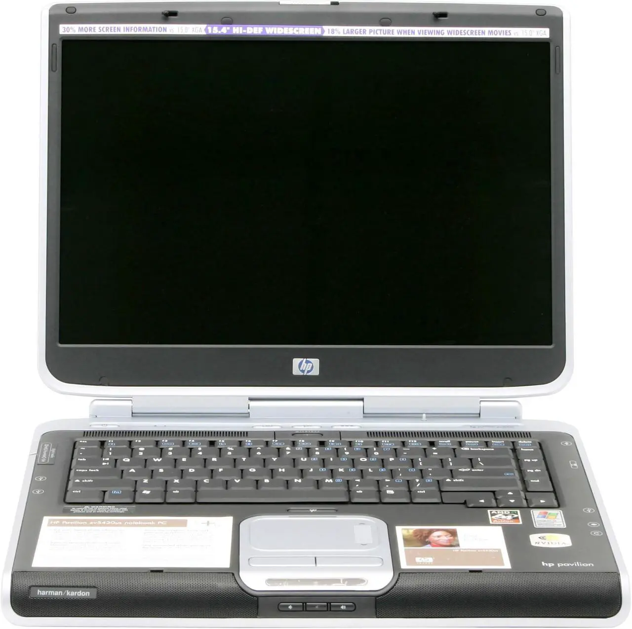 HP Laptop PAVILION 3200+ 512MB Memory 60GB HDD NVIDIA GeForce4 440 Go ...