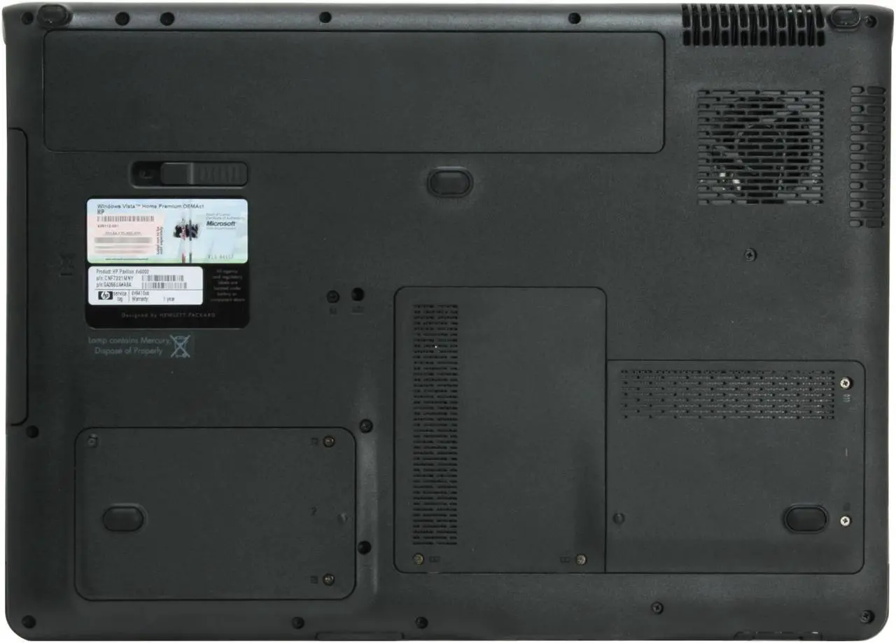 HP Laptop Pavilion AMD Turion 64 X2 TL-56 1GB Memory 160GB HDD NVIDIA ...