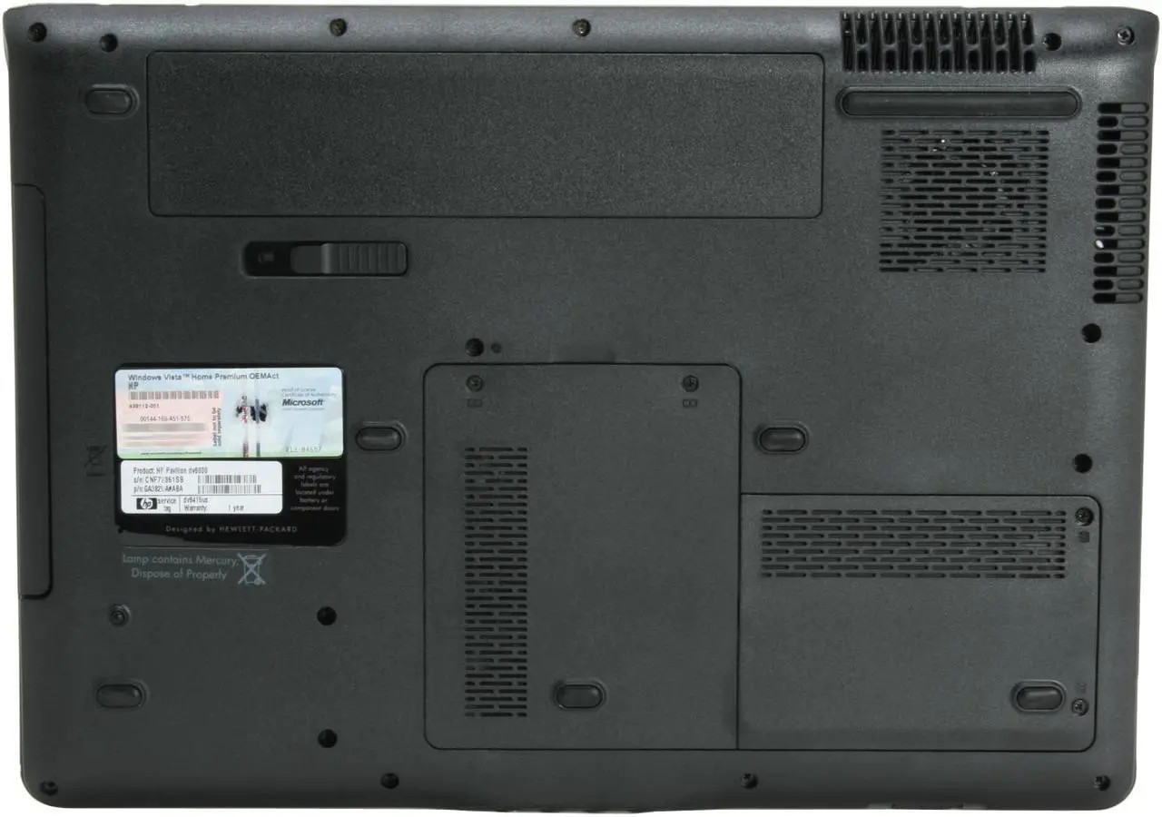 HP Laptop Pavilion Intel Pentium T2130 1GB Memory 160GB HDD Intel GMA ...