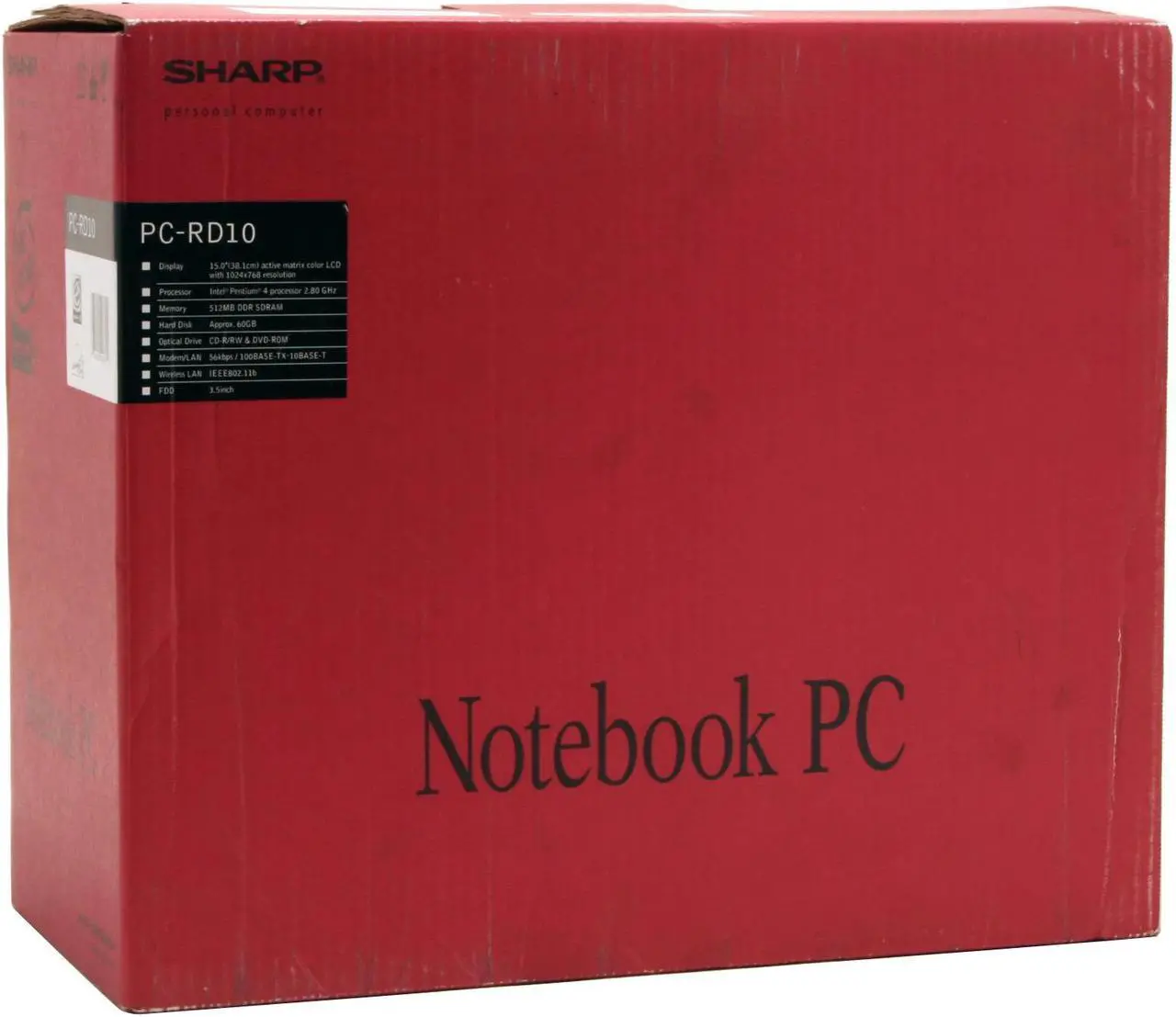 SHARP Laptop Actius 2.80GHz 512MB Memory 60GB HDD NVIDIA GeForce4 420 ...