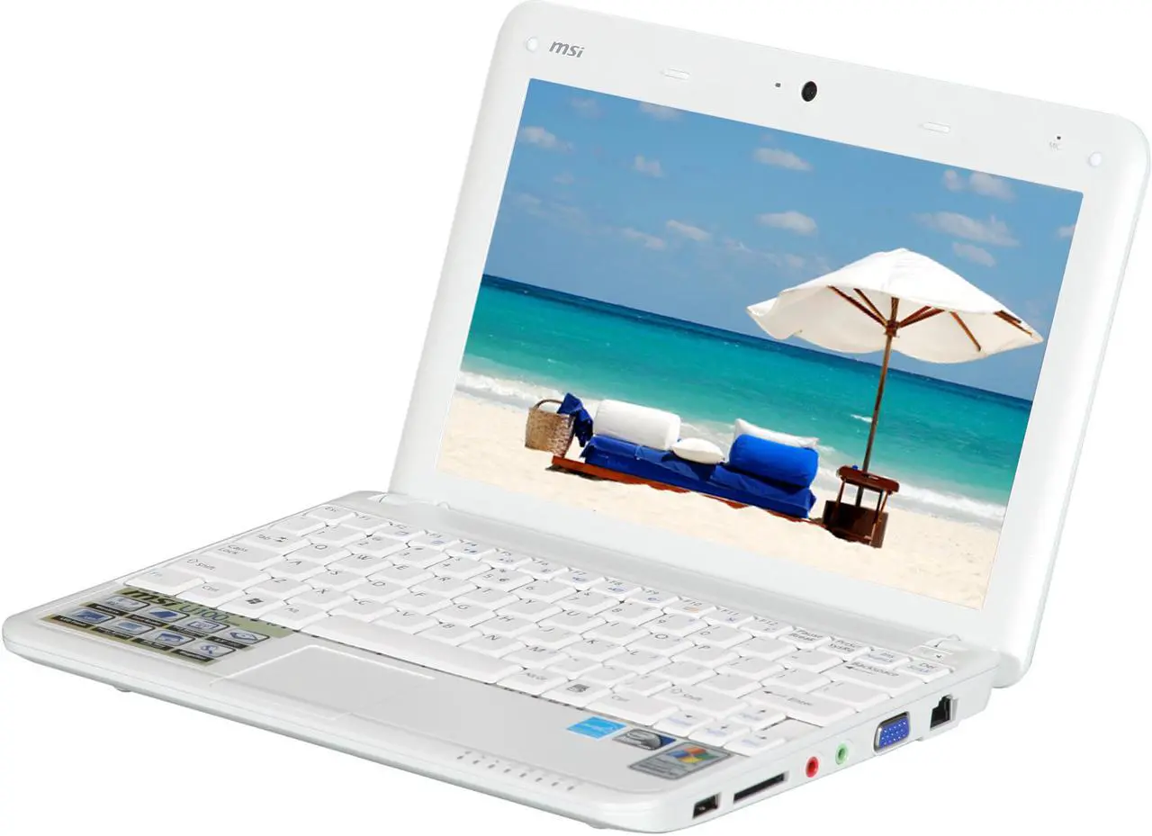 MSI Wind U100-631US White 10.0" WSVGA Netbook - Newegg.com