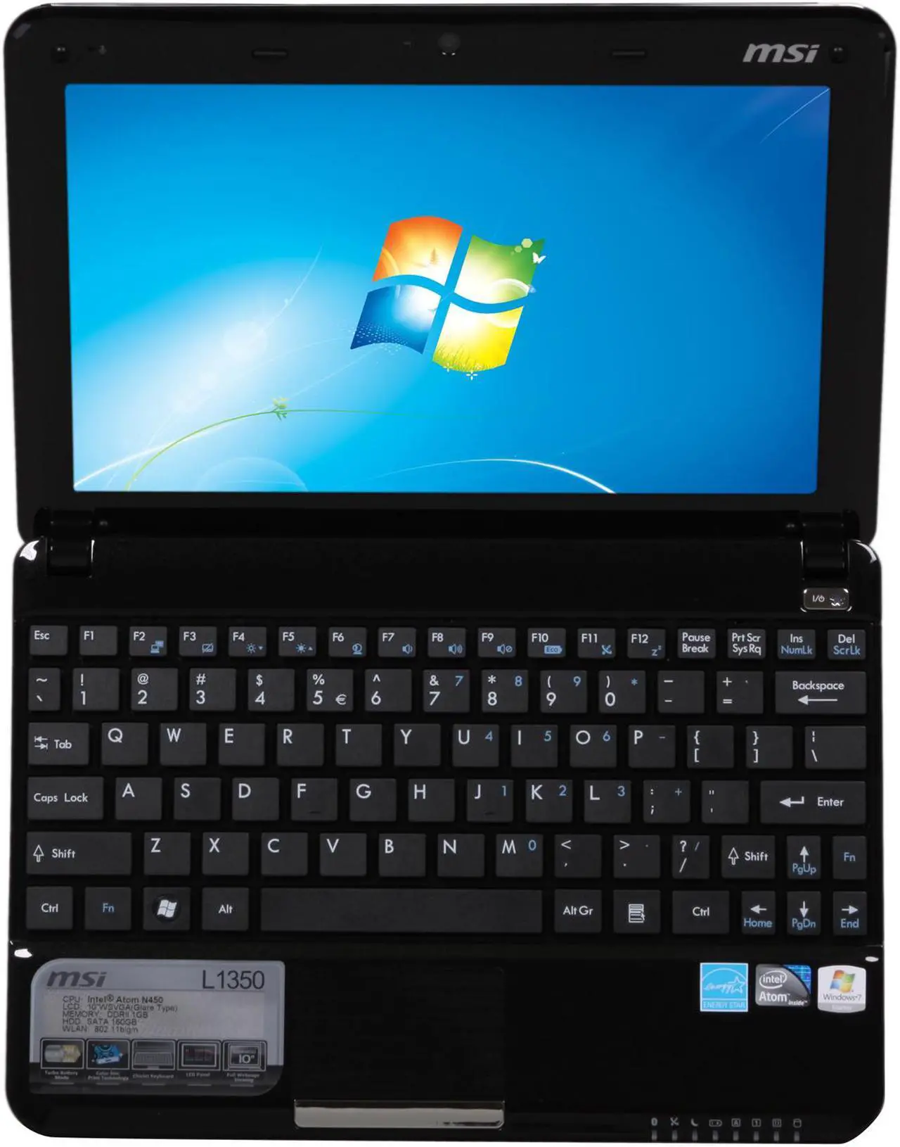 MSI Wind L1350-430US Black 10.0" WSVGA Netbook - Newegg.com
