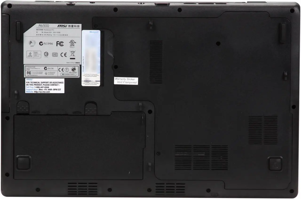 MSI Laptop AMD Phenom II P960 4GB Memory 500GB HDD ATI Radeon HD 4270 ...