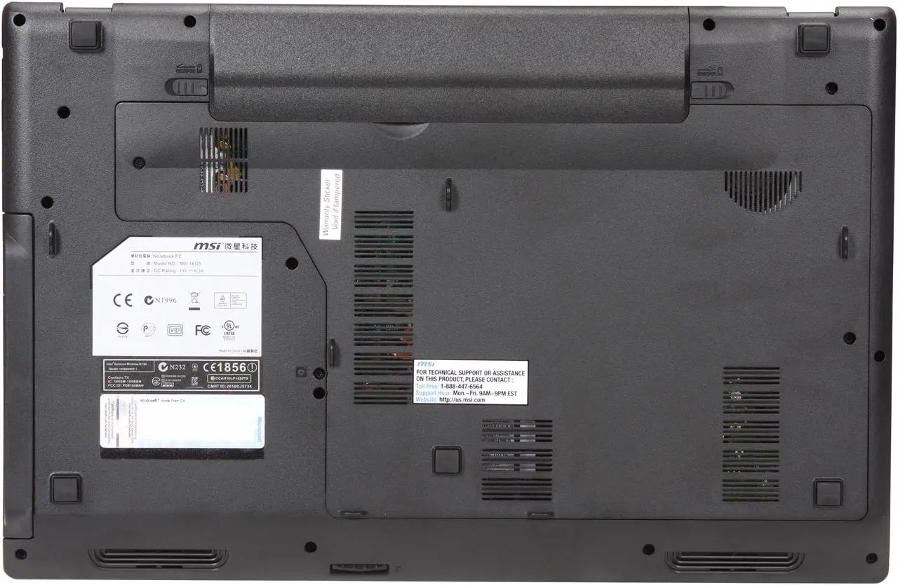 MSI Laptop Intel Core i7-2630QM 8GB Memory 640GB HDD NVIDIA GeForce GT ...