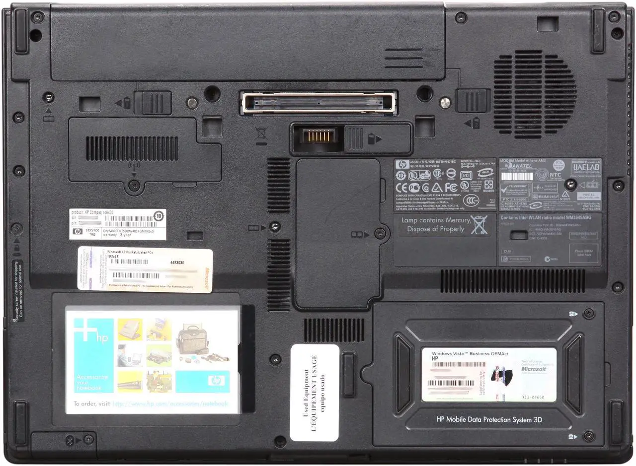 Refurbished: HP Compaq Laptop Intel Core 2 Duo T5600 1GB Memory 60GB ...