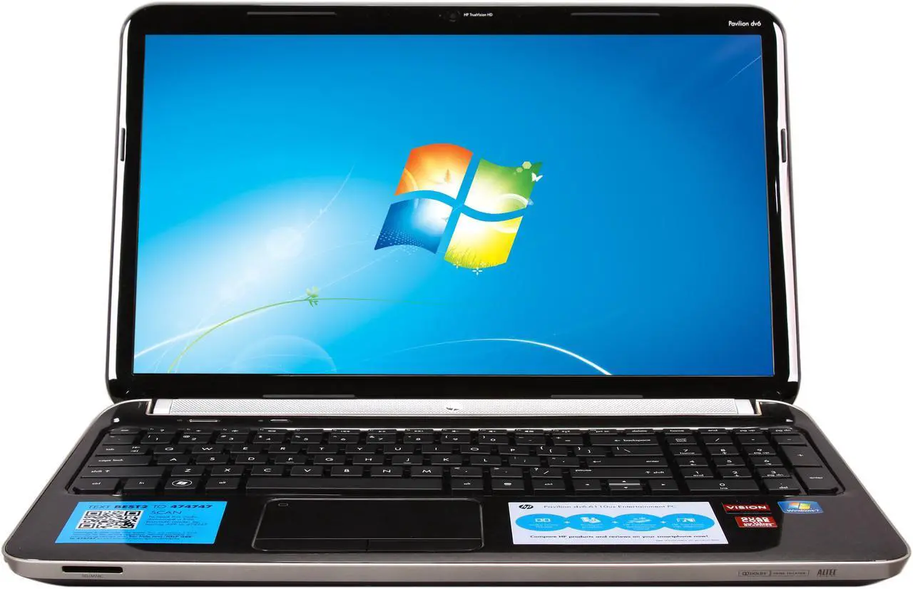 HP Laptop Pavilion AMD A6-3400M 4GB Memory 640GB HDD AMD Radeon HD ...