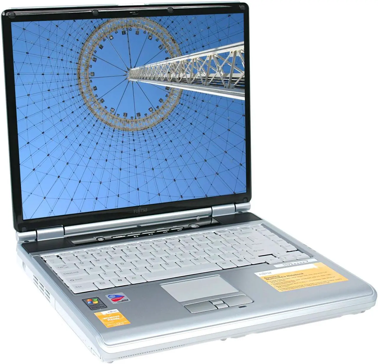 Fujitsu Laptop 1.60GHz 512MB Memory 40GB HDD Intel Extreme Graphics 2 ...