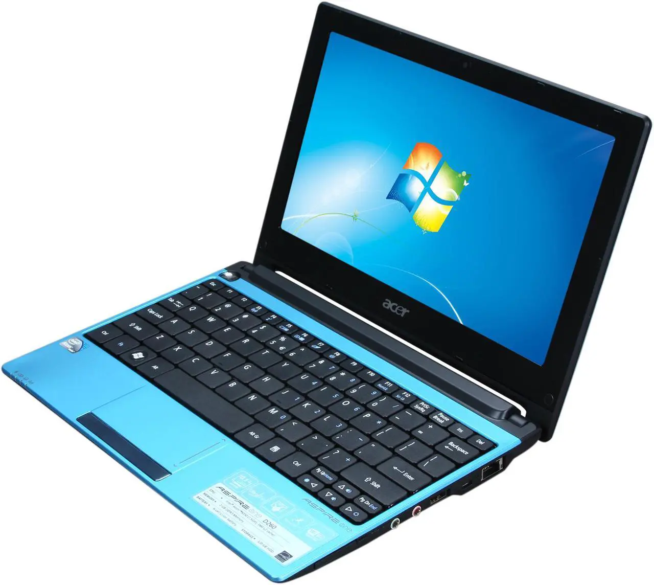Acer Aspire One AOD260-1270 Aquamarine 10.1" WSVGA Netbook - Newegg.com