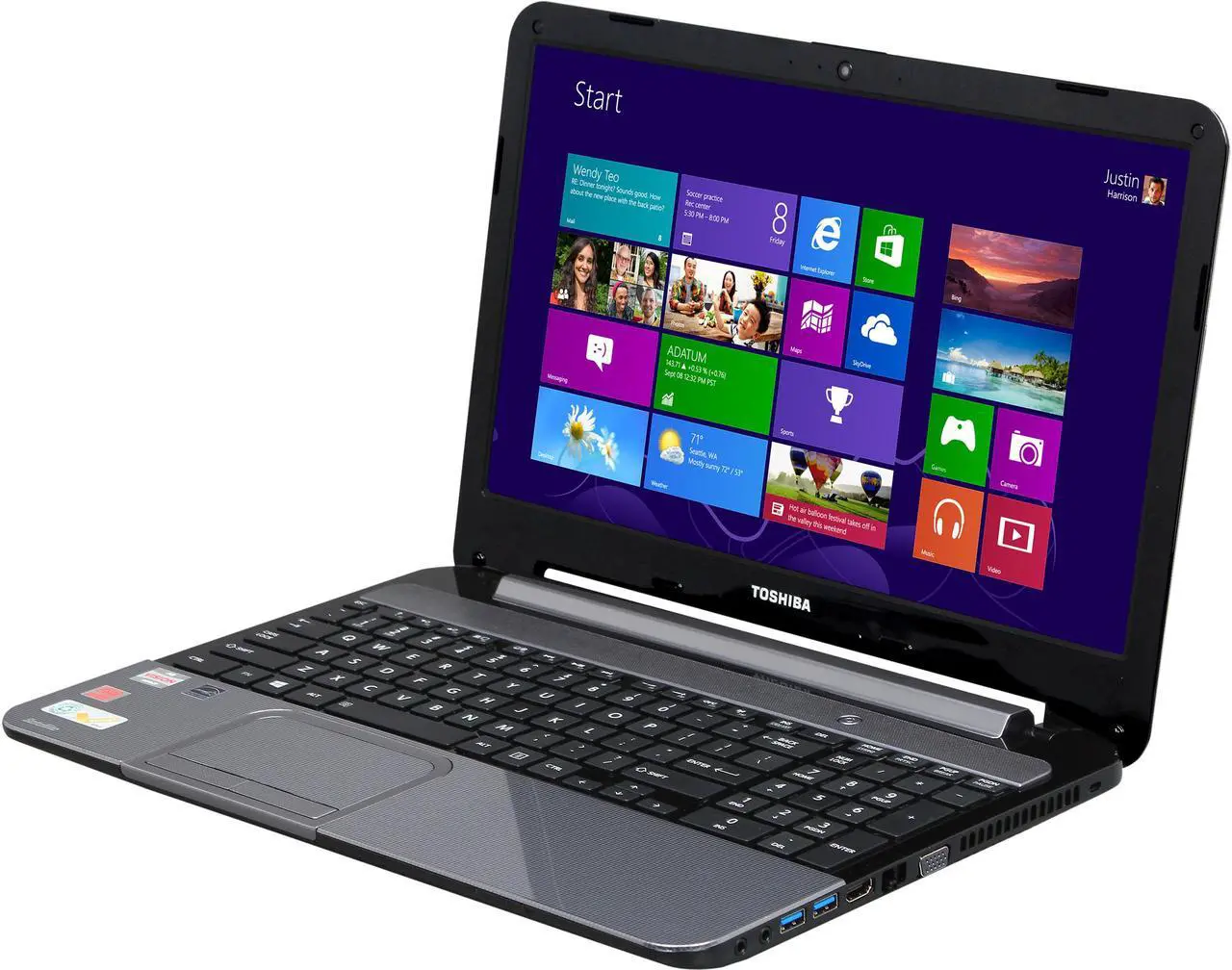 TOSHIBA Laptop Satellite AMD A8-4555M 6GB Memory 640GB HDD AMD Radeon ...