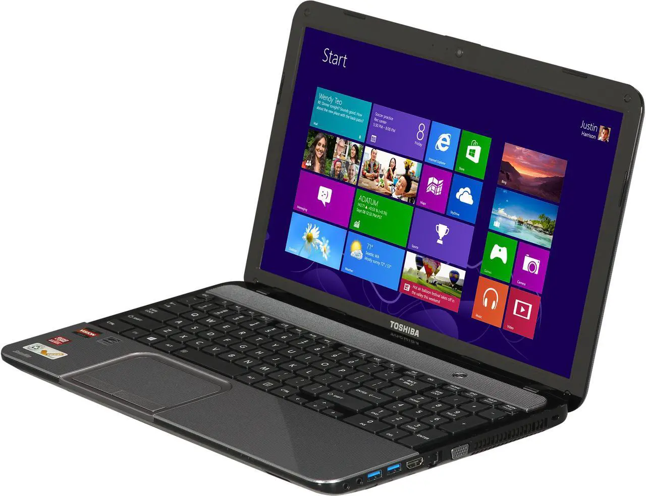 TOSHIBA Laptop Satellite AMD A8-4500M 6GB Memory 750GB HDD AMD Radeon ...