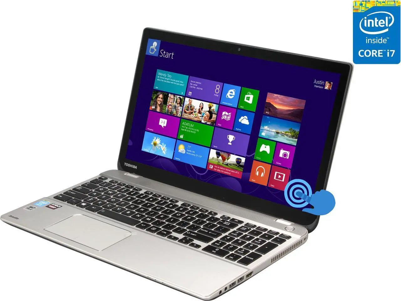 TOSHIBA Laptop Satellite Intel Core i7-4710HQ 12GB Memory 1TB HDD AMD ...