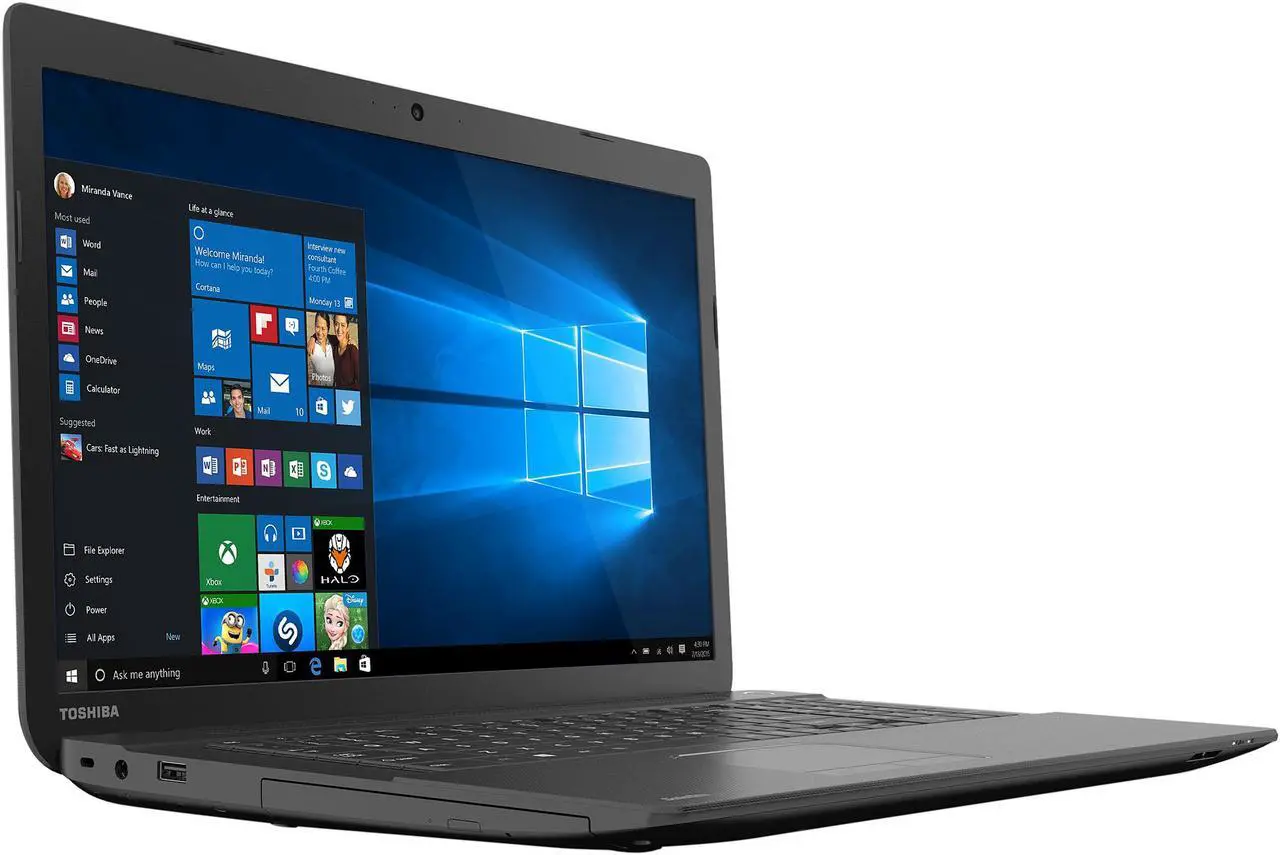 TOSHIBA Laptop Satellite AMD A8-6410 6GB Memory 750GB HDD AMD Radeon R5 ...