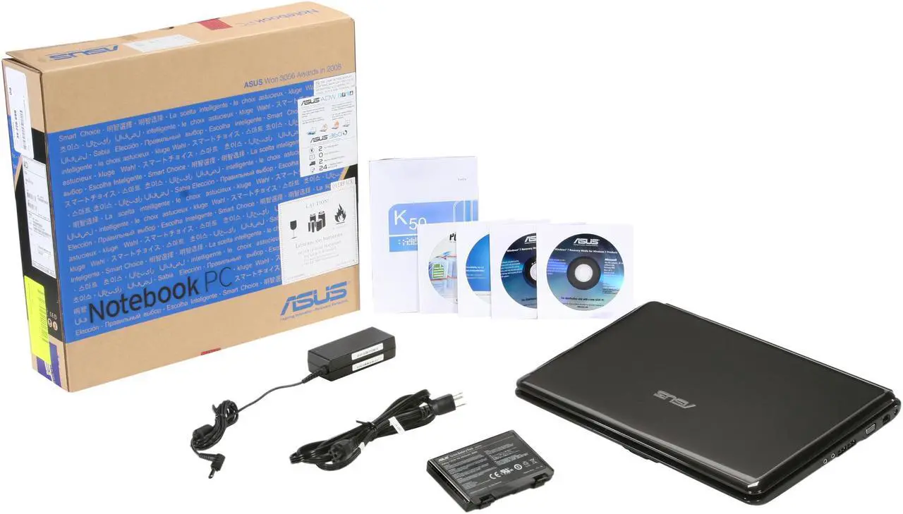 ASUS Laptop K50 Series Intel Pentium T4400 4GB Memory 320GB HDD Intel ...