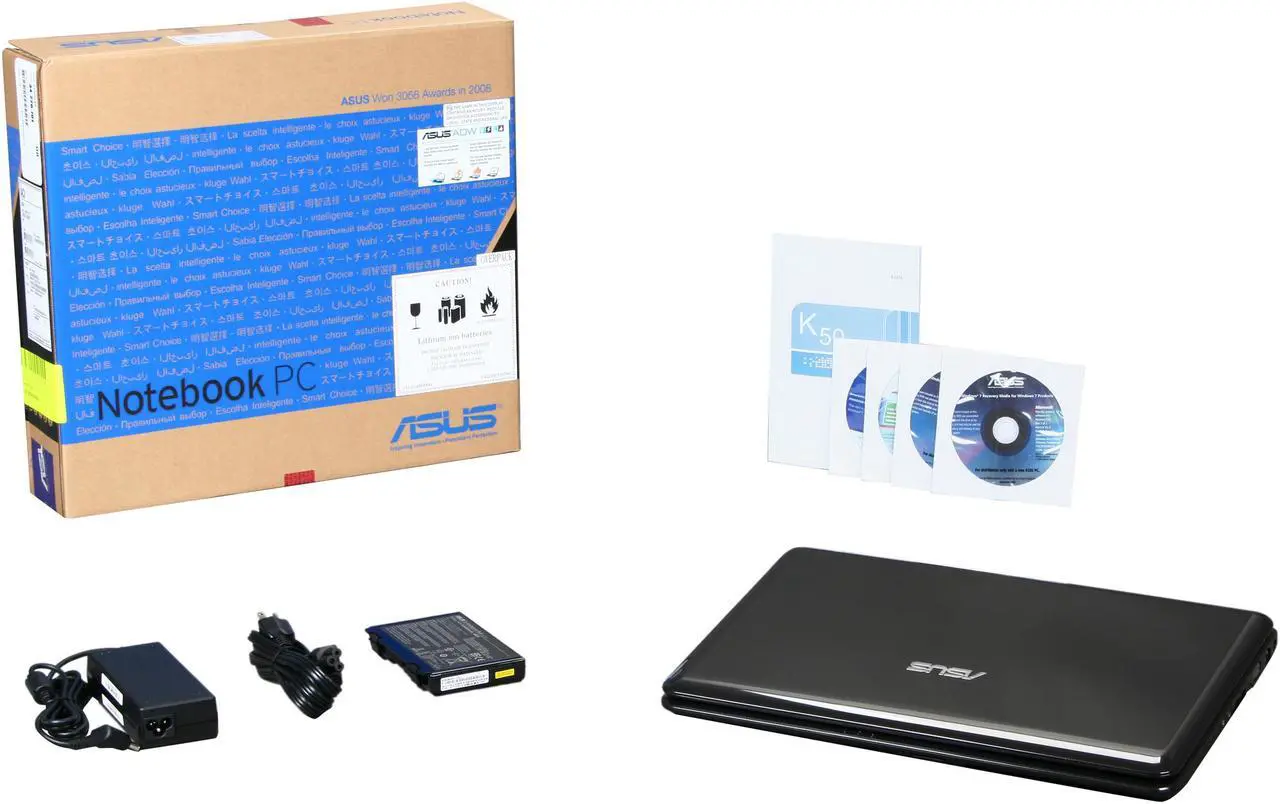 ASUS Laptop K50 Series AMD Turion II M520 4GB Memory 320GB HDD ATI ...