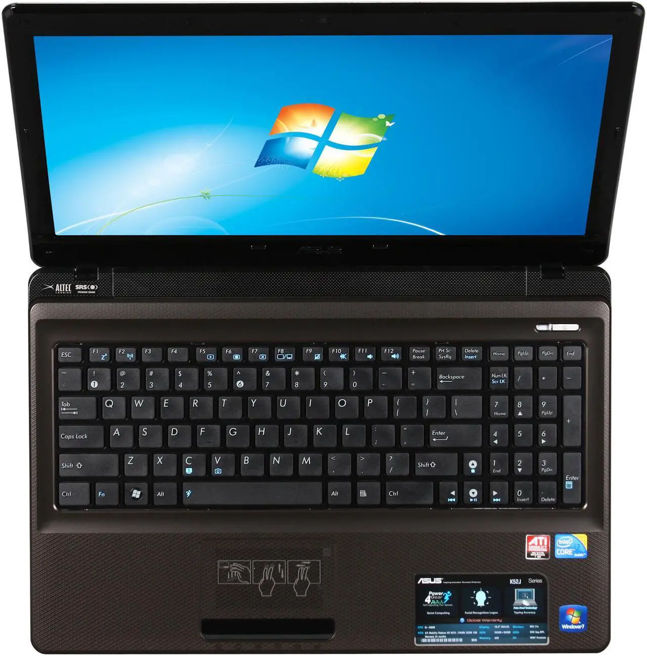 ASUS Laptop K52 Series Intel Core i3-350M 4GB Memory 640GB HDD ATI ...