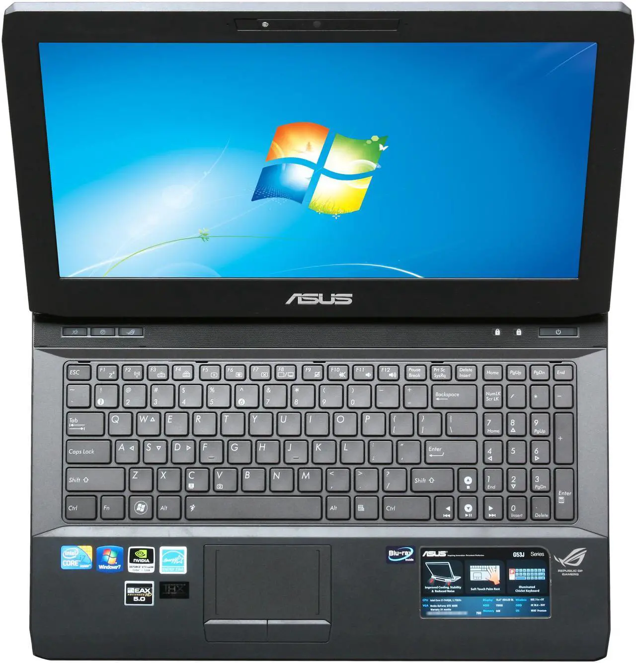 ASUS Laptop G Series Intel Core i7-740QM 6GB Memory 750GB HDD NVIDIA ...