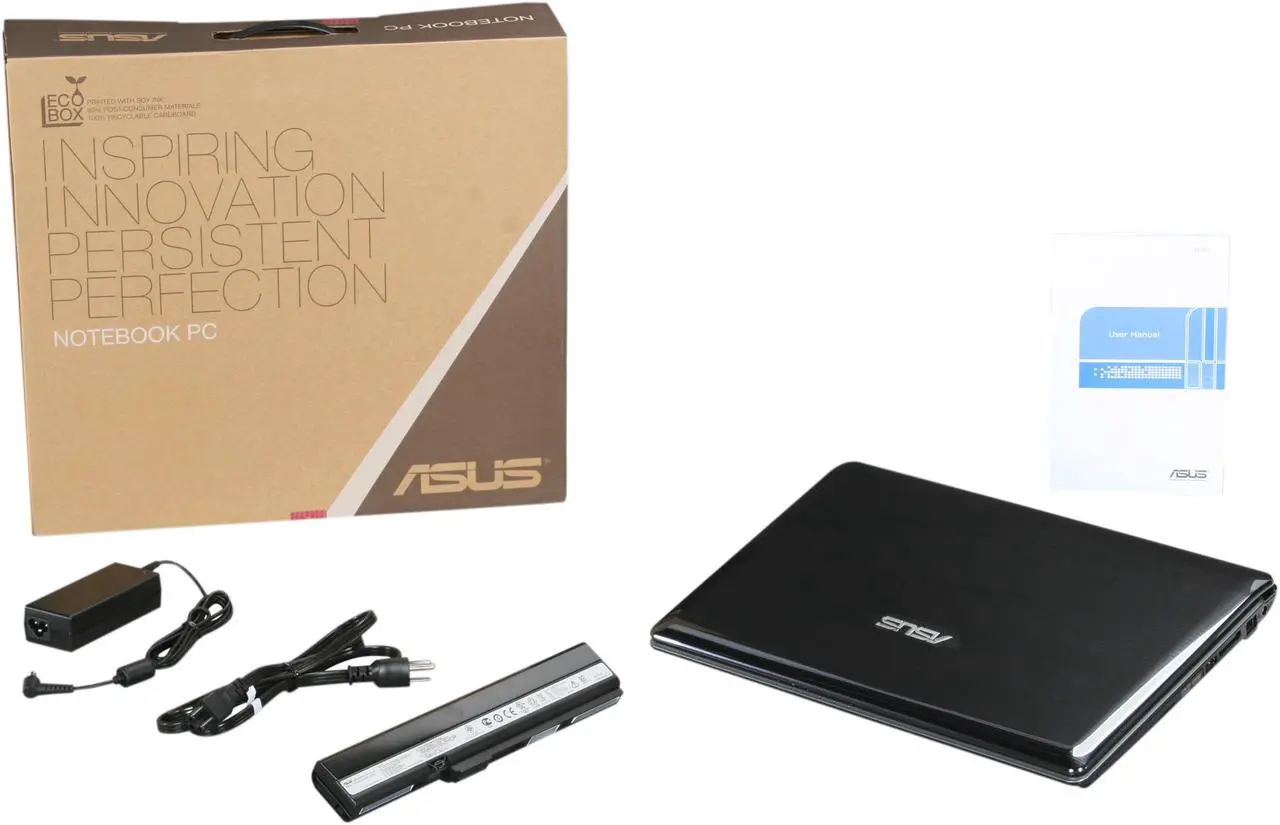 ASUS Laptop A52 Series Intel Pentium P6200 4GB Memory 320GB HDD Intel HD Graphics 15.6" Windows ...