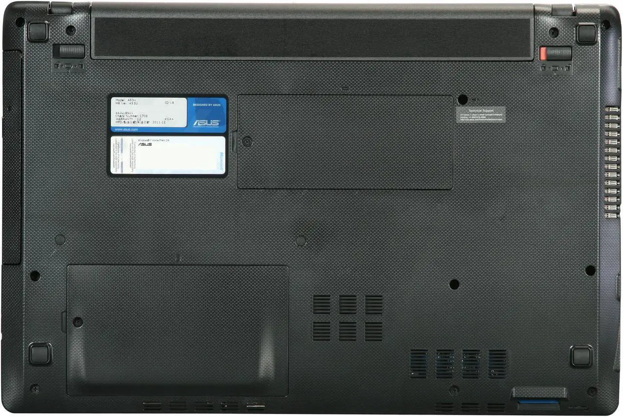 ASUS Laptop AMD C-50 3GB Memory 320GB HDD AMD Radeon HD 6250 15.6 ...