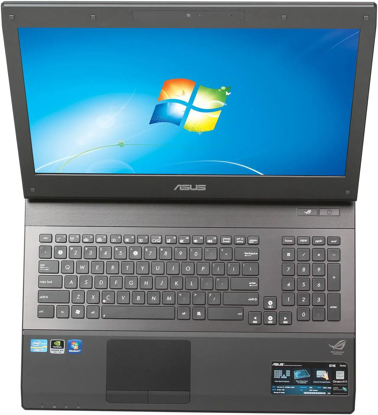 Refurbished: ASUS Laptop G74 Series Intel Core i7-2670QM 12GB Memory 1 ...