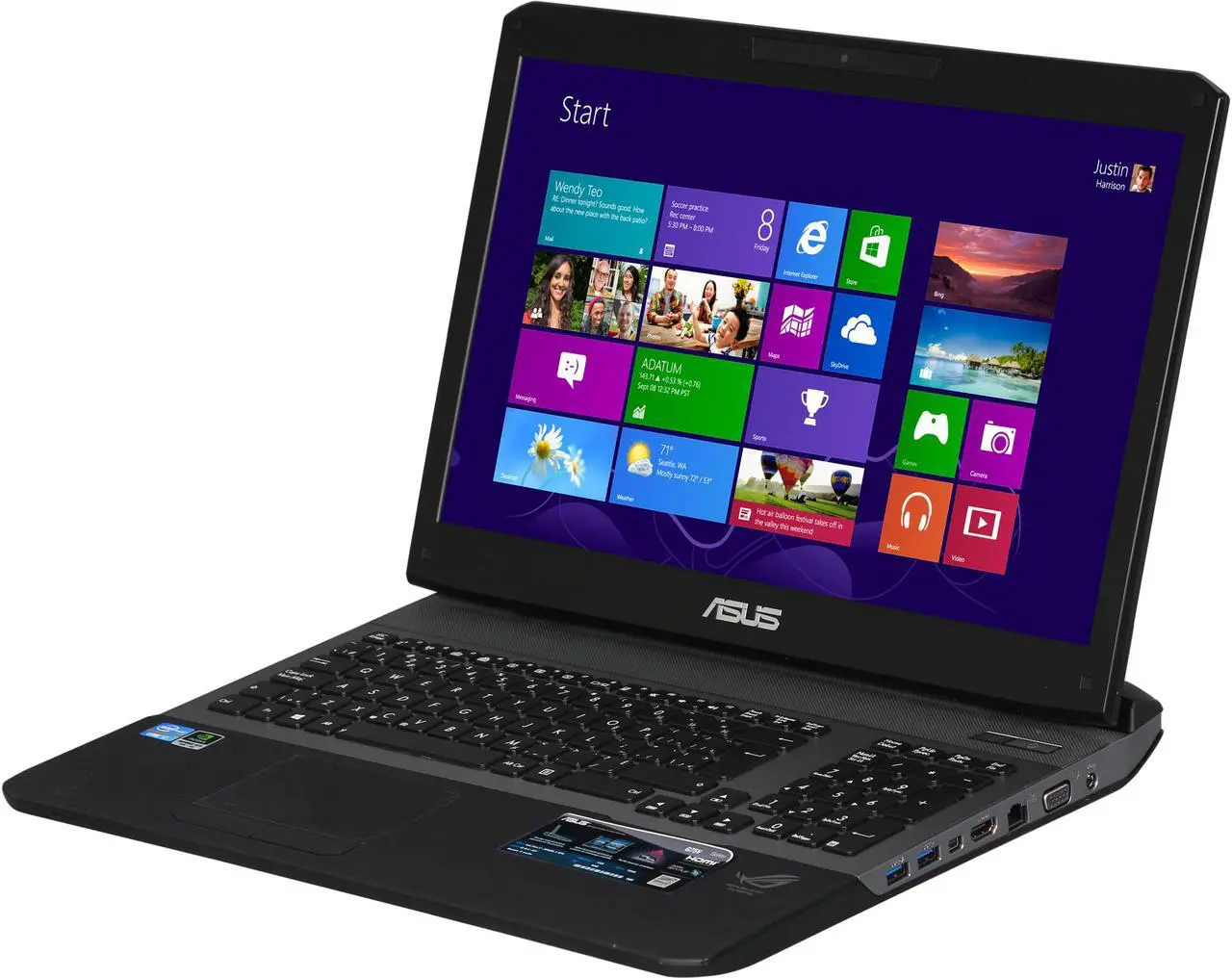 Refurbished: ASUS Laptop Intel Core i7-3630QM 12GB Memory 750GB HDD NVIDIA GeForce GTX 660M 17.3 ...