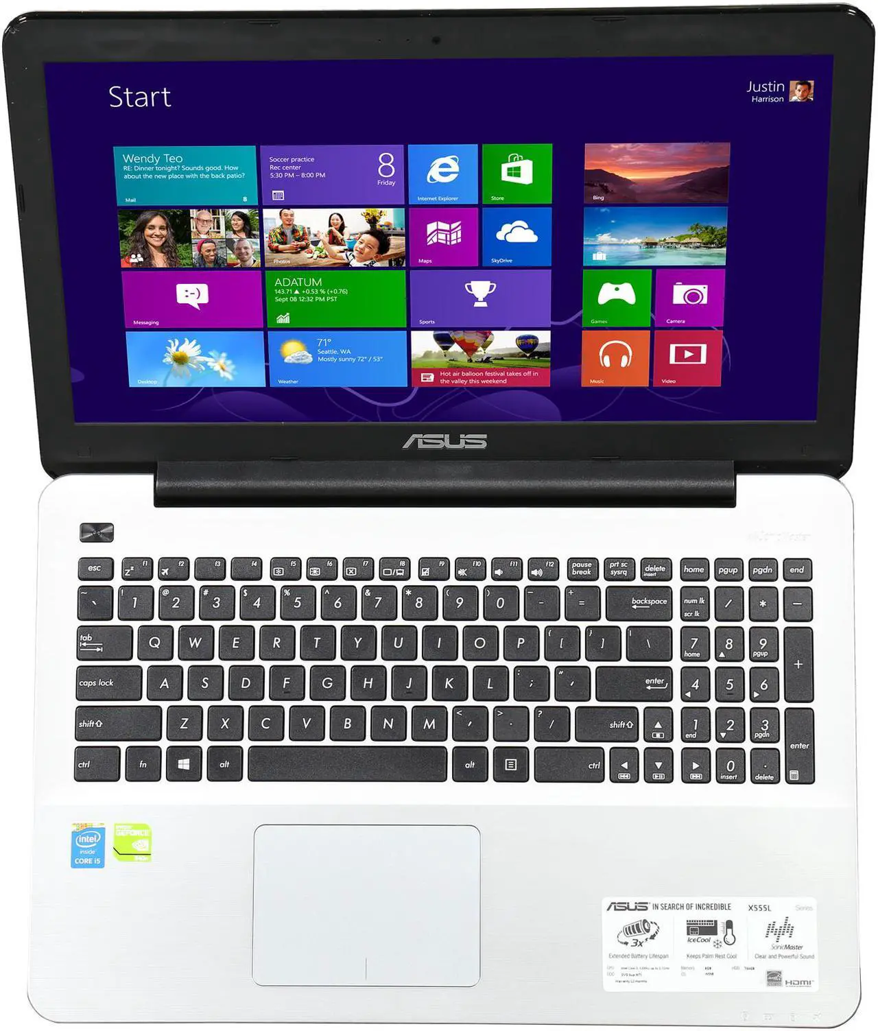 ASUS Laptop Intel Core i5-5200U 8GB Memory 750GB HDD NVIDIA GeForce ...