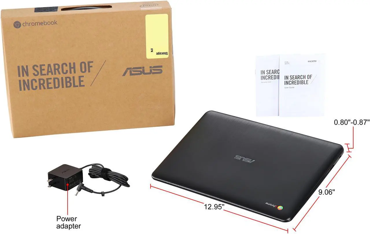ASUS C300 Chromebook C300SA-DH02 Compact 13.3 Inch (Intel Celeron, 4 GB ...
