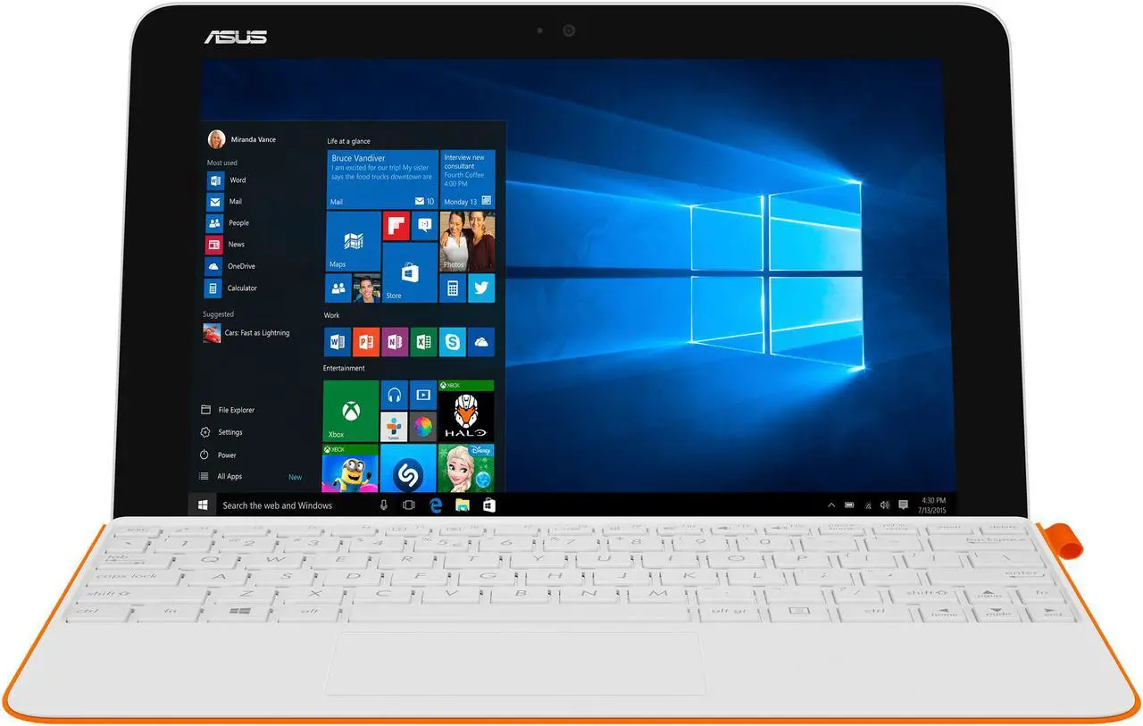 ASUS Transformer Mini T102HA-D4-WH Intel Atom x5-Z8350 (1.44 GHz) 4 GB ...