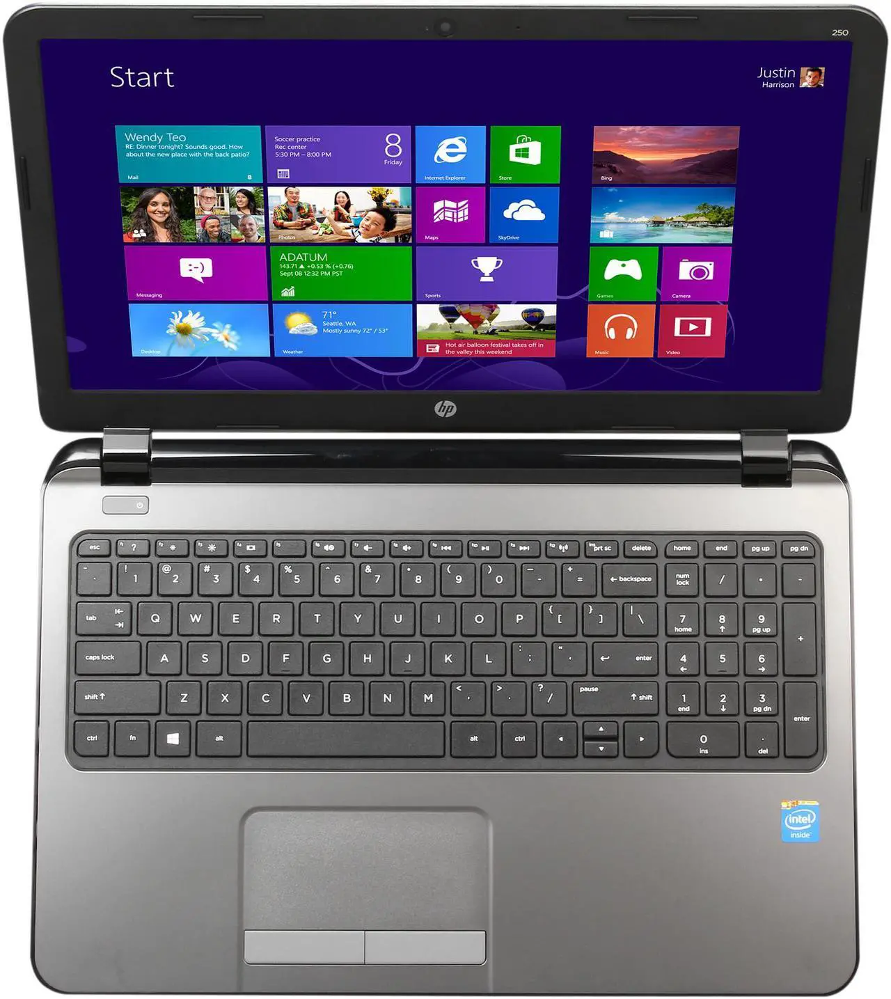 HP Laptop 250 G3 Intel Celeron N2815 2GB Memory 320GB HDD Intel HD ...