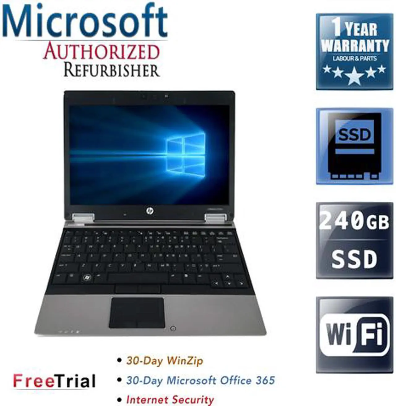Refurbished: Refurbished HP EliteBook 2540P 12.1" Intel Core i5-520M 2 ...