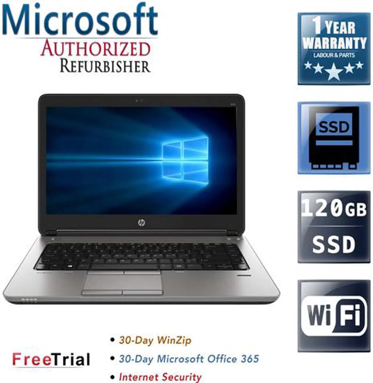 Refurbished: Refurbished HP ProBook 640G1 14.0" Intel Core i5-4300M 2.60GHz 8GB DDR3 120GB SSD ...