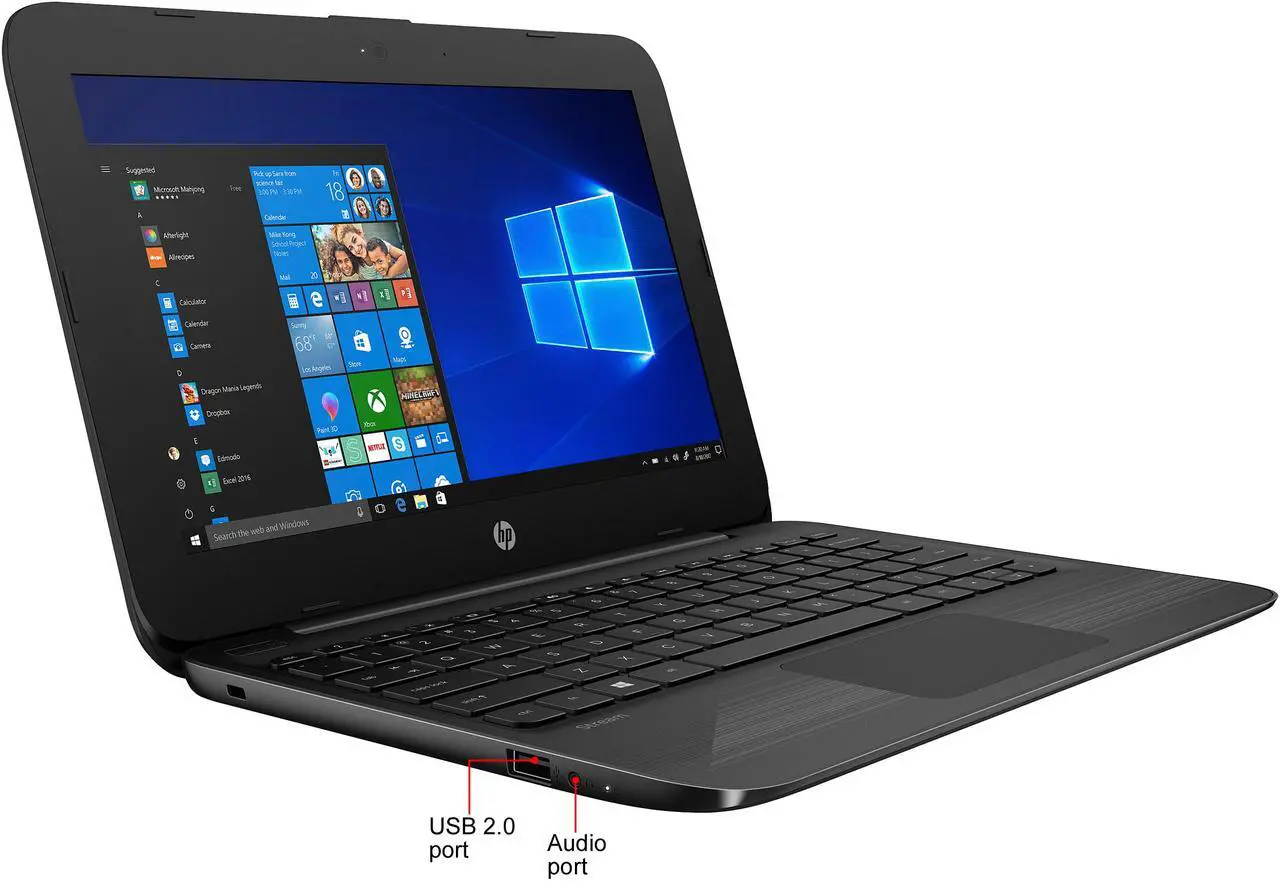HP Laptop Stream 11-ah117wm Intel Celeron N4000 (1.10 GHz) 4 GB Memory ...