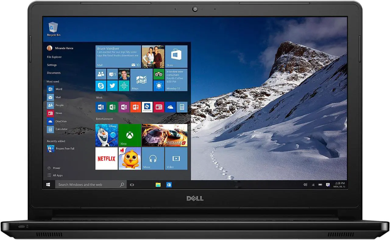DELL Laptop Inspiron Intel Core i3-5015U 8GB Memory 1TB HDD Intel HD ...