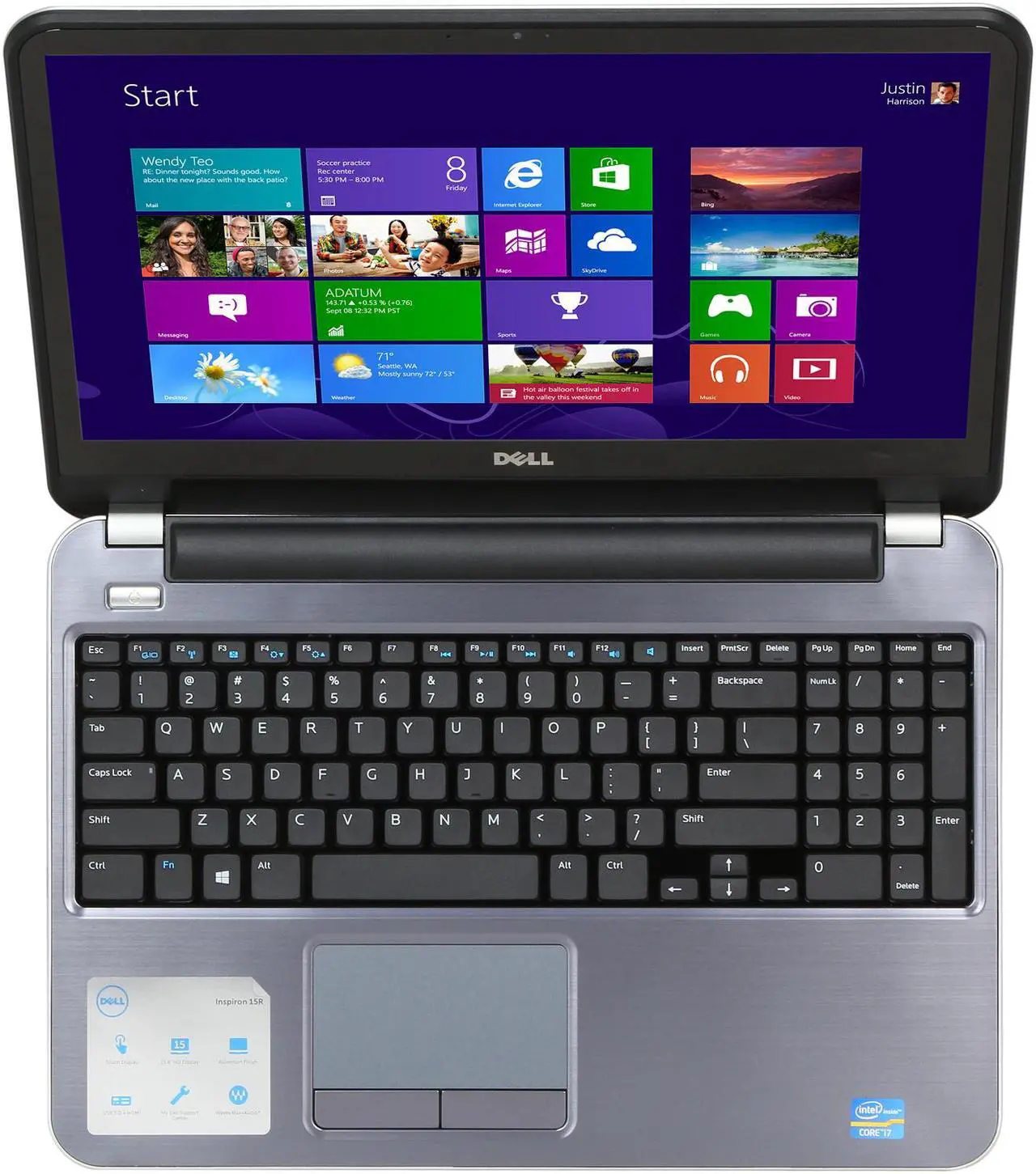 DELL Laptop Inspiron Intel Core i7-3537U 8GB Memory 1TB HDD Intel HD ...