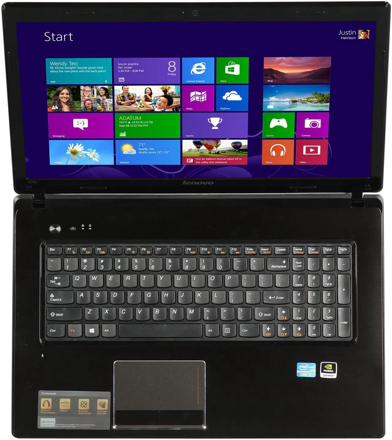 Lenovo Laptop Intel Core i7-3632QM 8GB Memory 1TB HDD NVIDIA GeForce GT ...