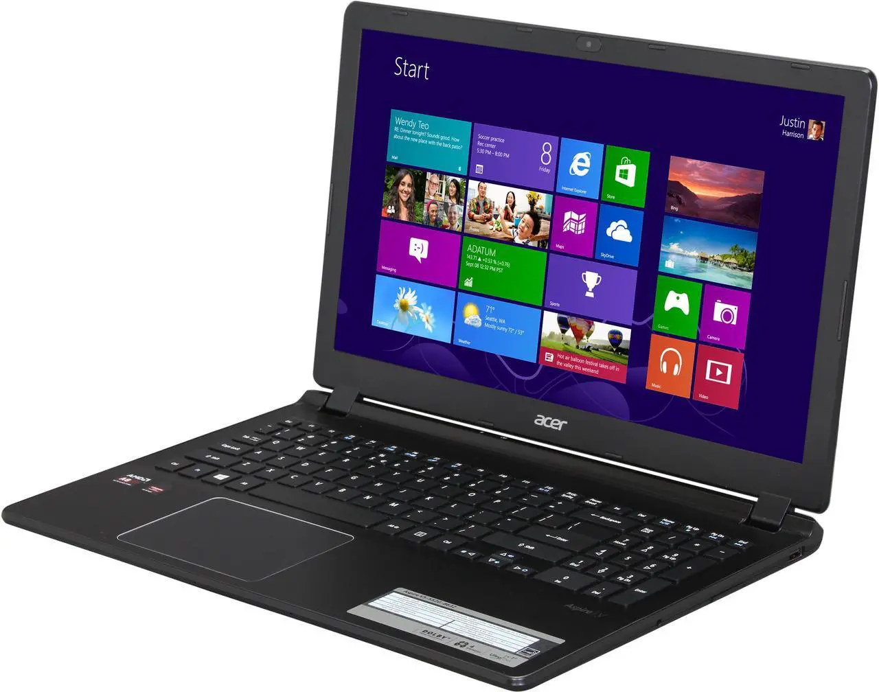 Acer Laptop Aspire AMD A8-5557M 4GB Memory 500GB HDD AMD Radeon HD ...