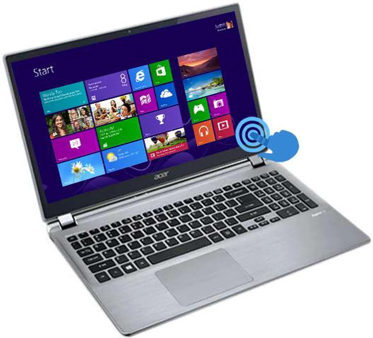Acer Laptop A10-5757M 2.5GHz 8GB Memory 1TB HDD AMD Radeon HD 8650G 15. ...