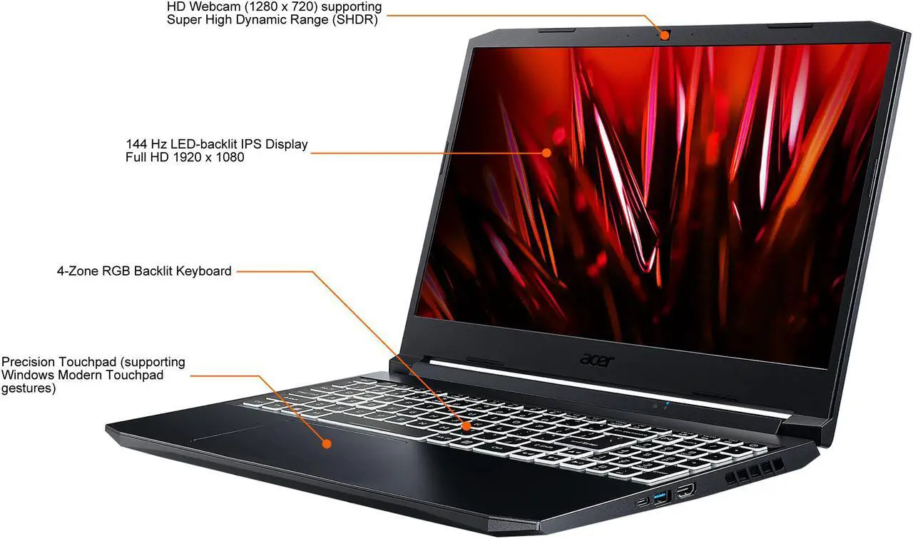 Acer Nitro 5 - 15.6" GeForce RTX 3060 Laptop GPU - AMD Ryzen 5 5600H ...