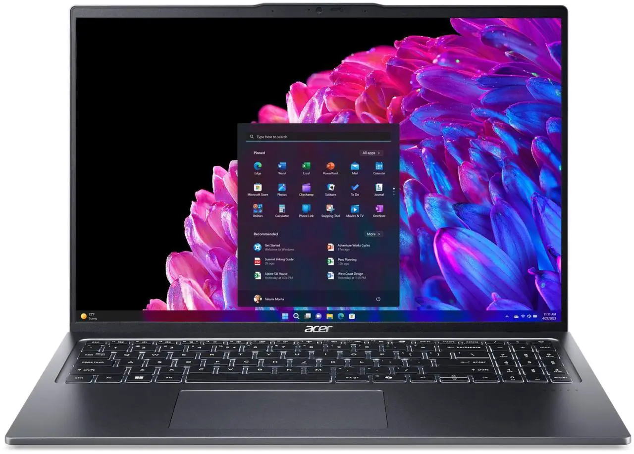 Acer Swift Go 16 16.0" Ultra 7 155H Laptop 16GB RAM 1 TB PCIe SSD ...