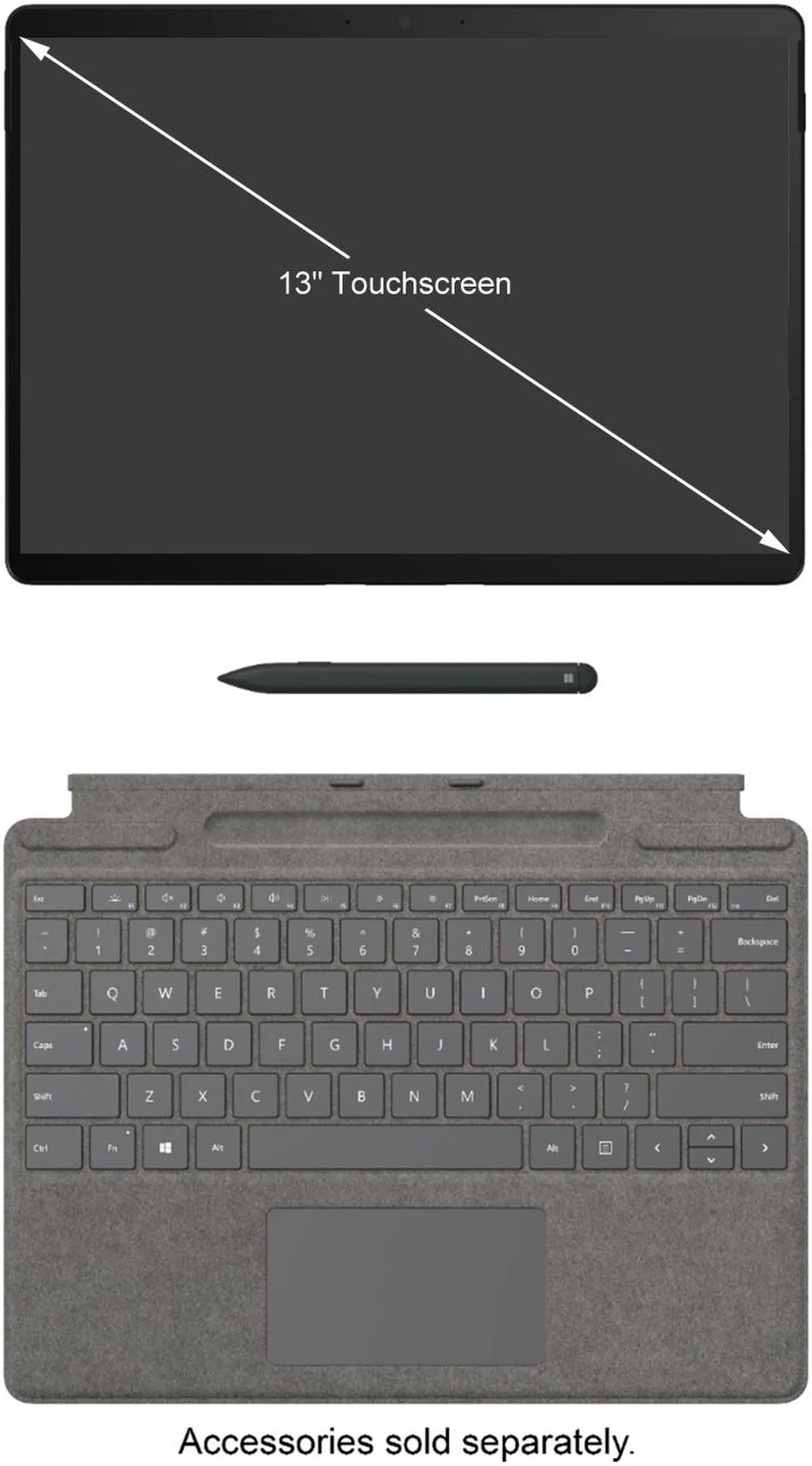Refurbished: Microsoft Surface Pro X KJK-00001 2-in-1 Microsoft SQ1 8 ...