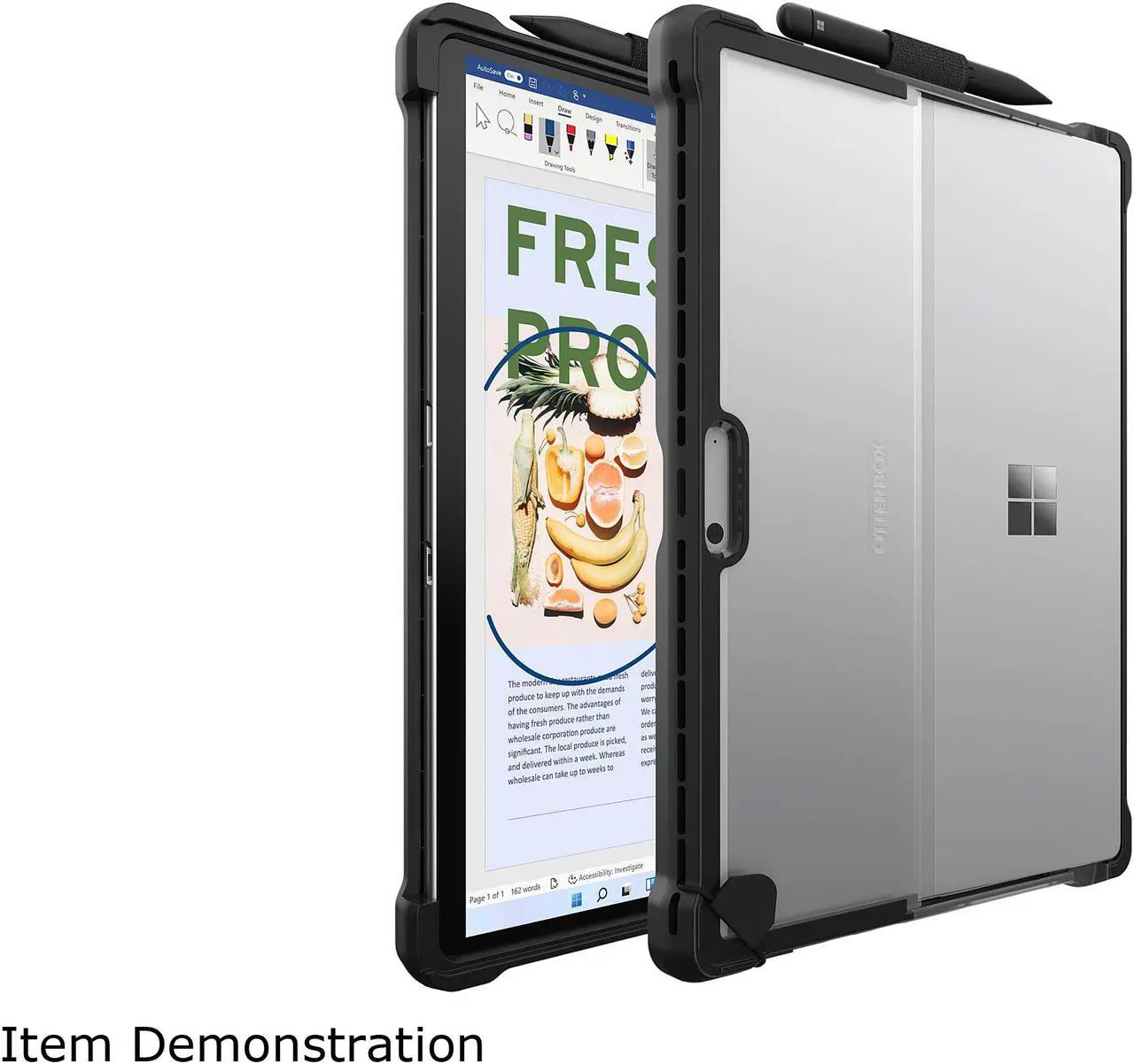 OtterBox Black Crystal (Clear/Black) Symmetry Series Studio Microsoft ...
