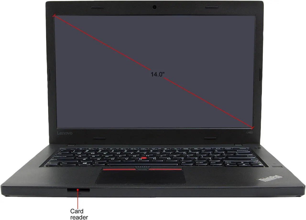 Refurbished: Lenovo L460 Core i5-6300U 2.4GHz/8GB/256GB/SSD/Win10P64/A ...