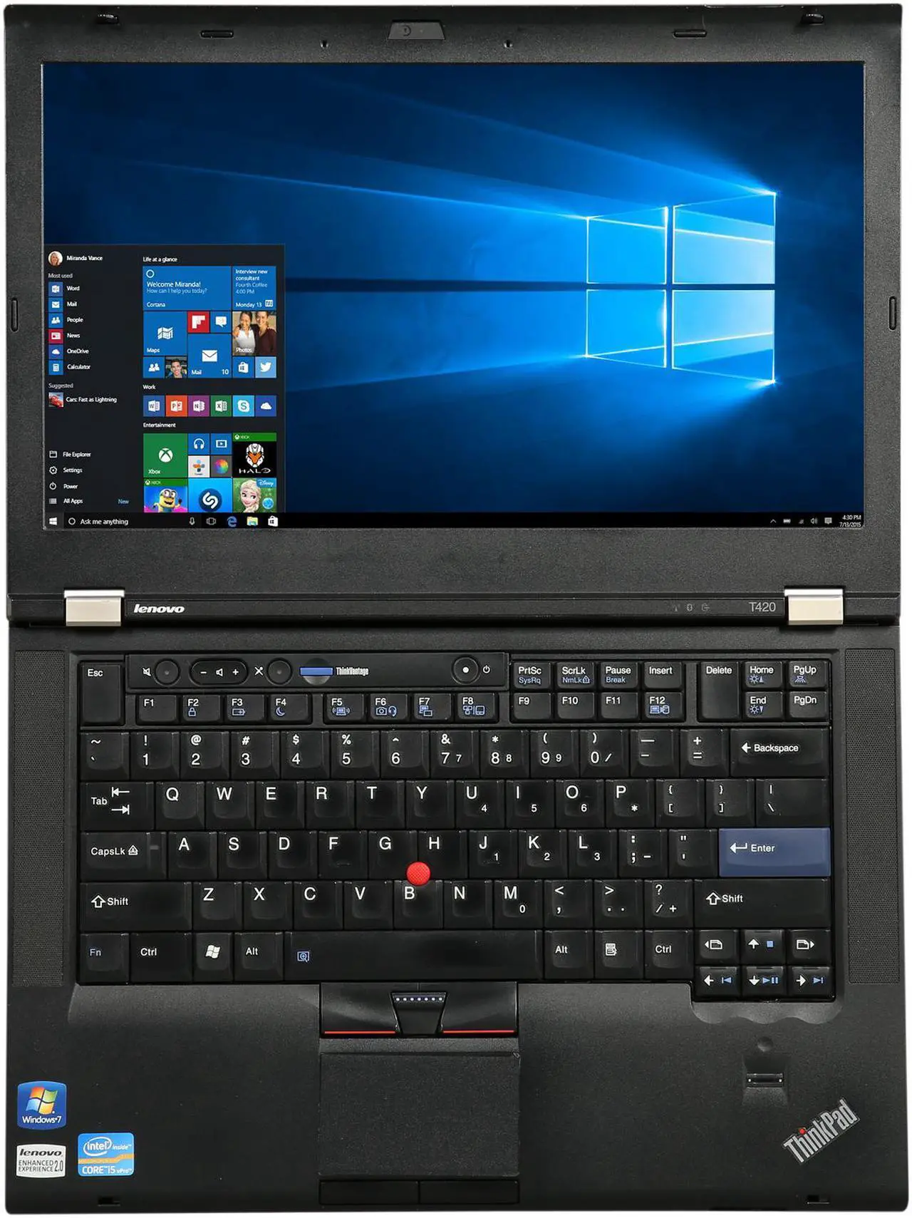 Refurbished: Lenovo Laptop (Grade C Scratch & Dent) ThinkPad Intel Core ...
