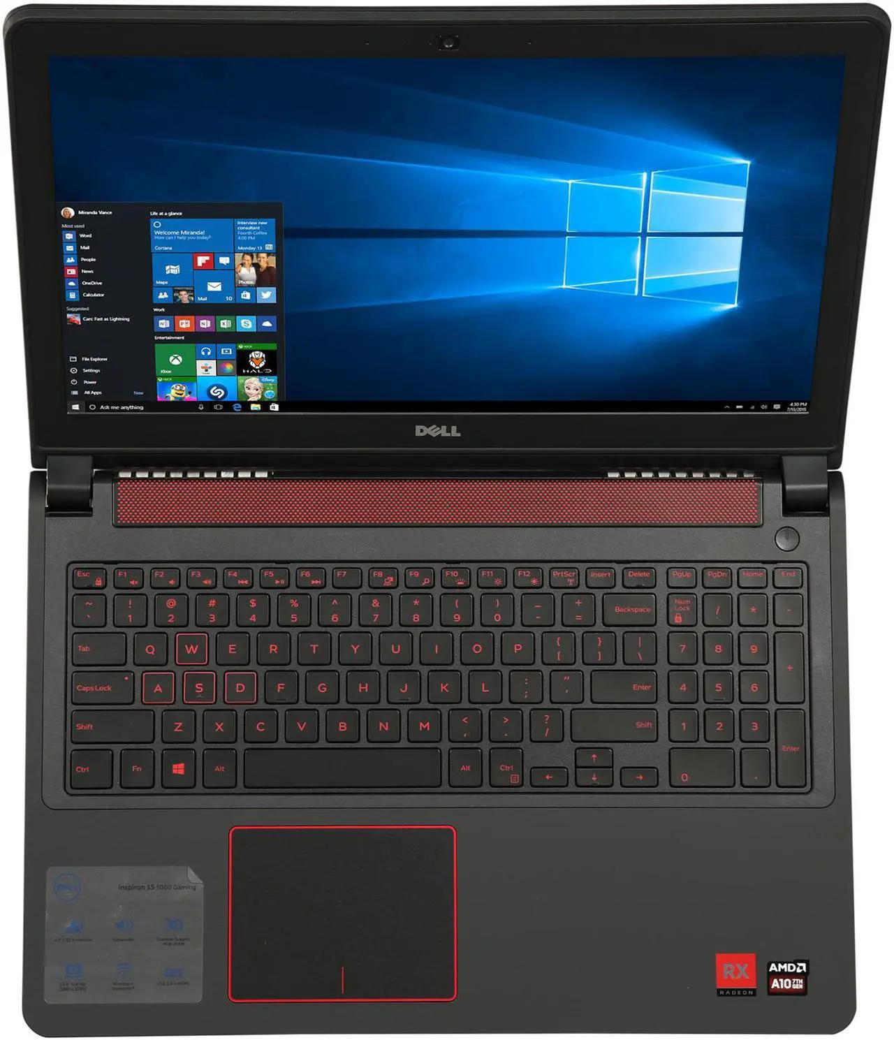 DELL Laptop Inspiron 15 AMD A10-9630P 8GB Memory 1TB HDD AMD Radeon RX ...