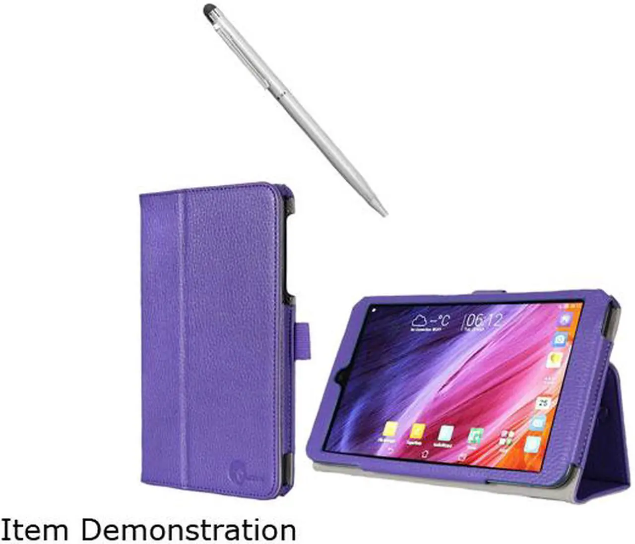 i-Blason Purple Asus Memo Pad 8 181C Case - Slim Book Leather Cover ...