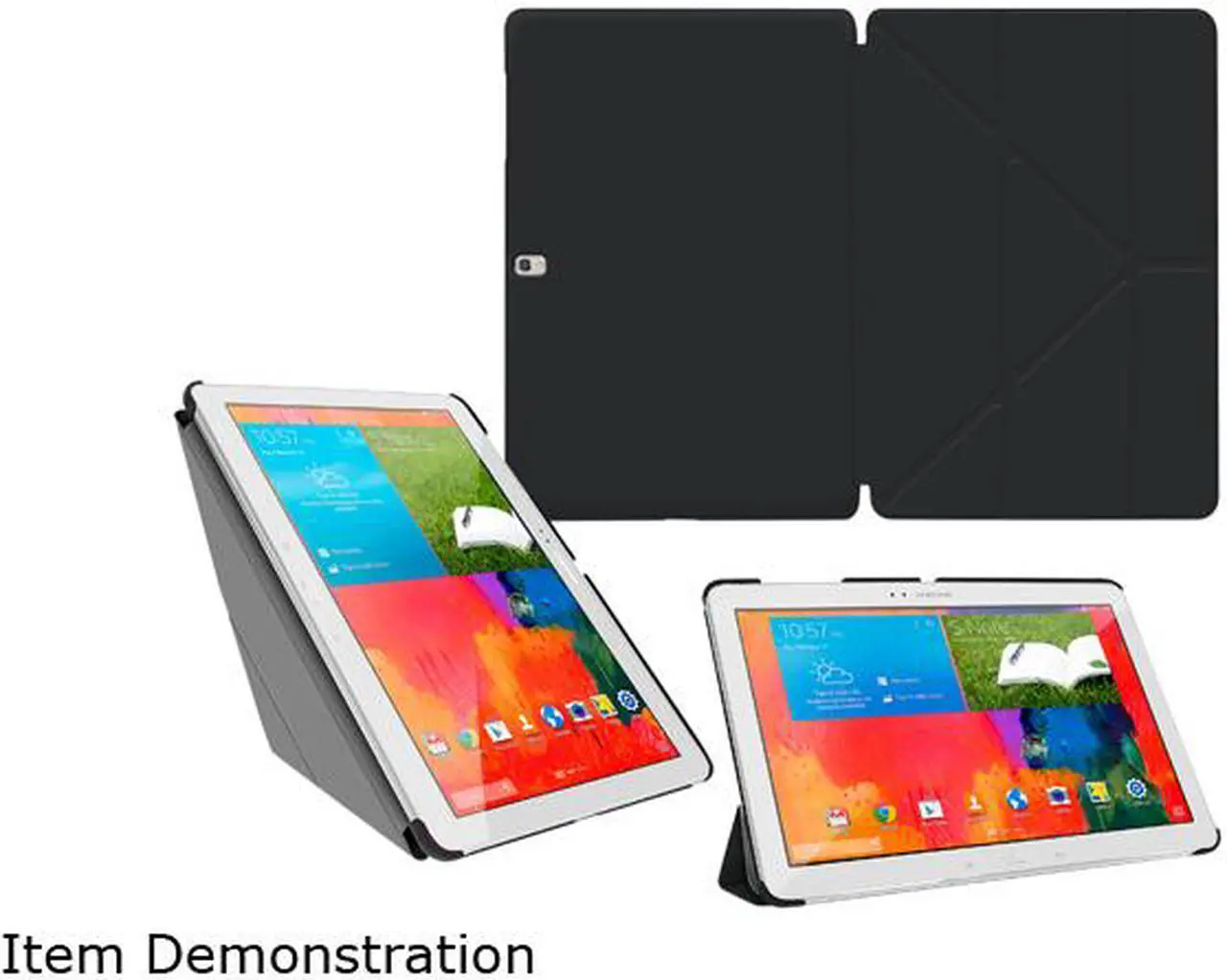 rooCASE Black Slim Shell Origami Case For Samsung Galaxy Note Pro / Tab ...