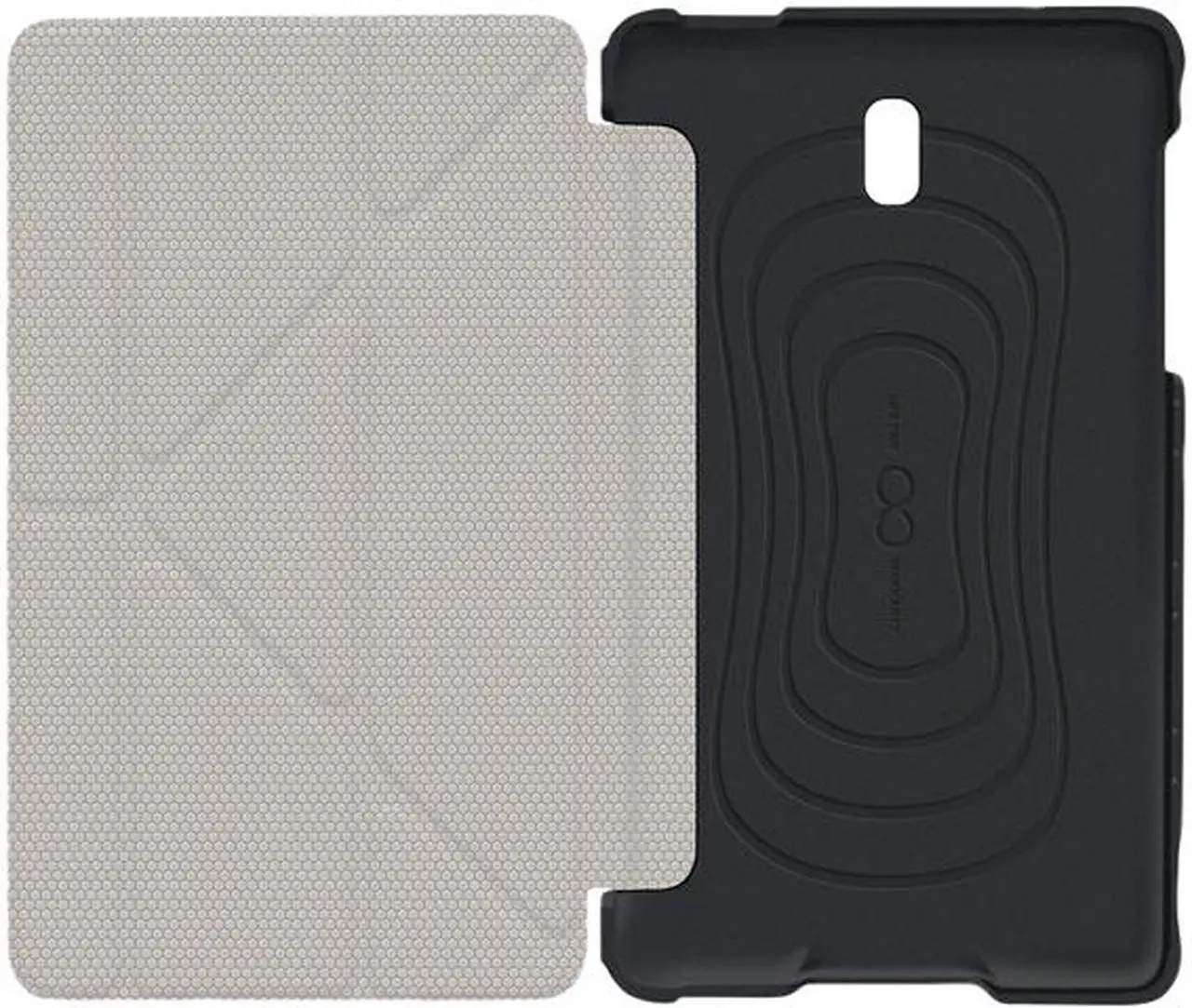 rooCASE Granite Black / Cool Gray Origami 3D Slim Shell Folio Case ...